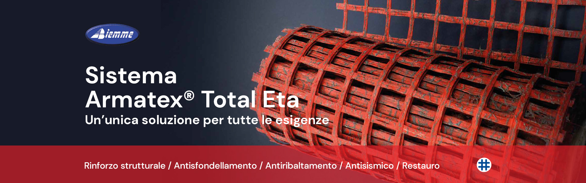 Sistemi per il rinforzo strutturale Armatex Total Eta Biemme
