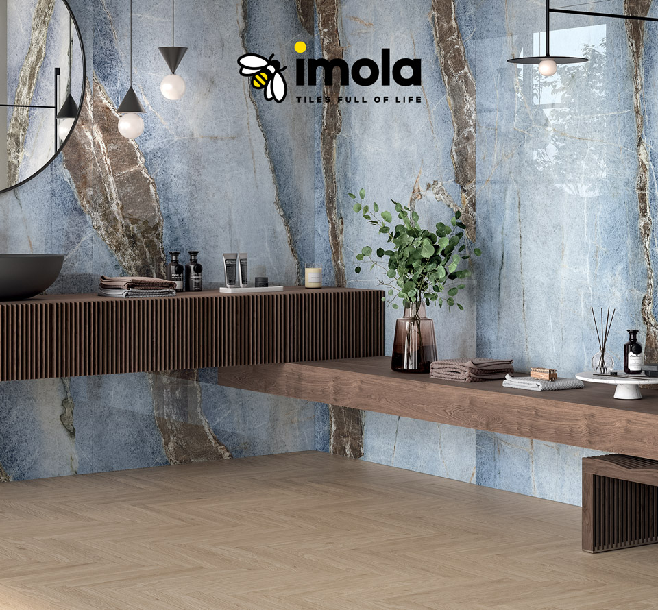 Marble-effect ceramic surfaces: 4 new proposals The Room by Imola Ceramica