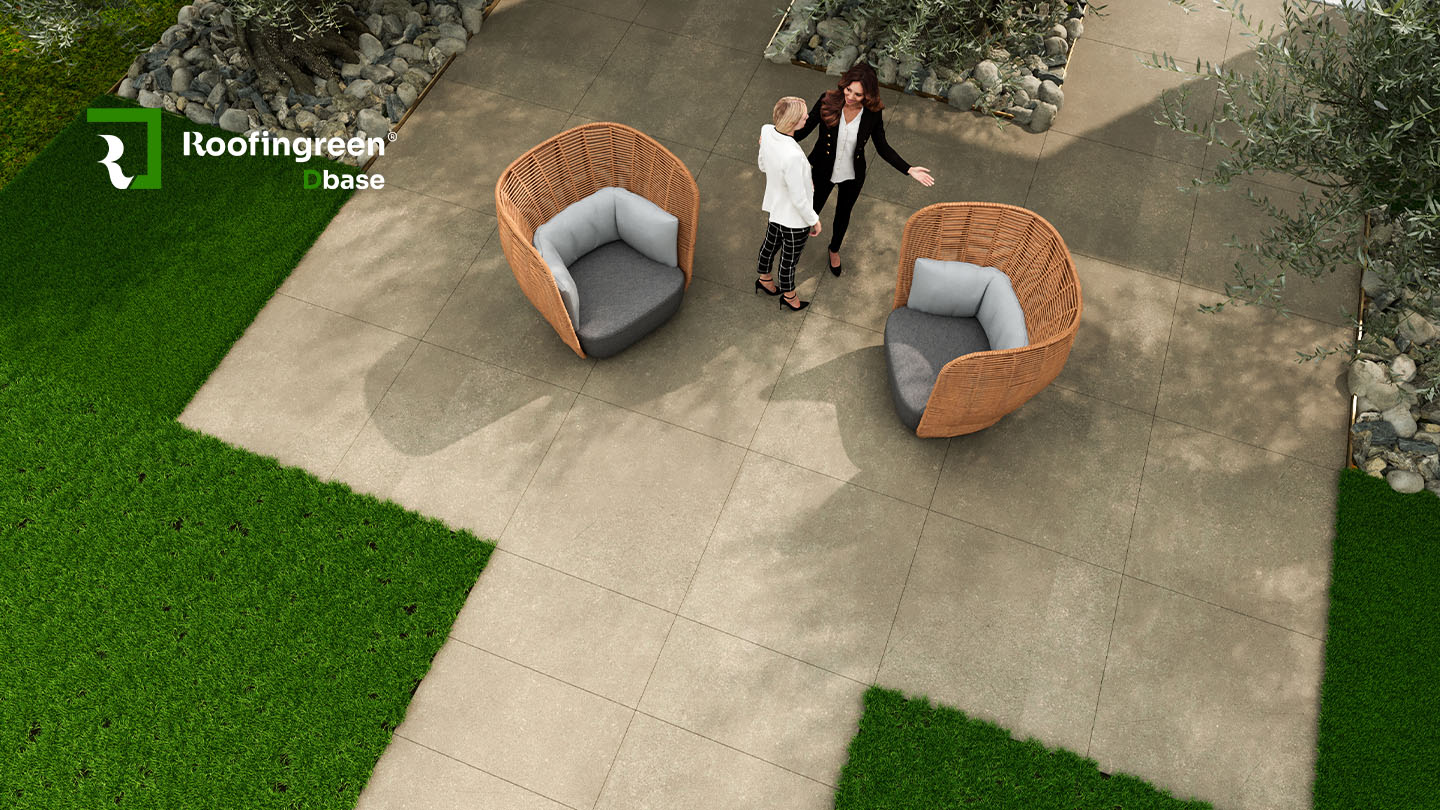 Novità Roofingreen: pavimentazione esterna Dbase con finitura in gres ...