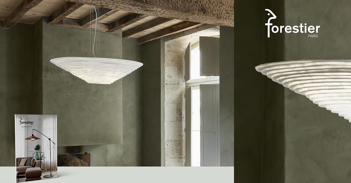 Nebulis by Forestier: lamps collection made by non-woven silk