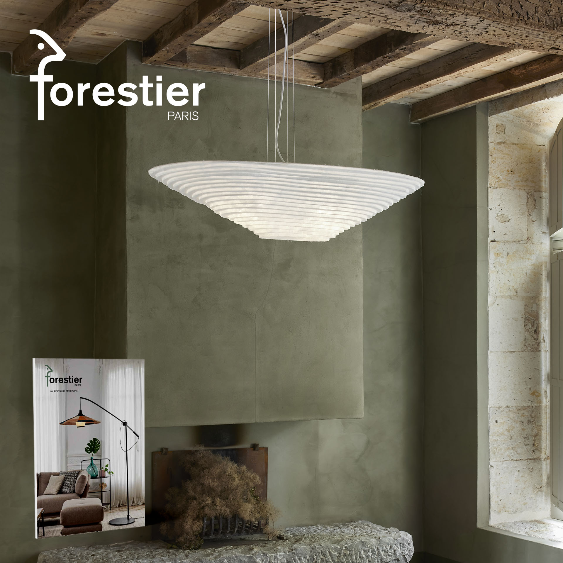Nebulis by Forestier: lamps collection made by non-woven silk