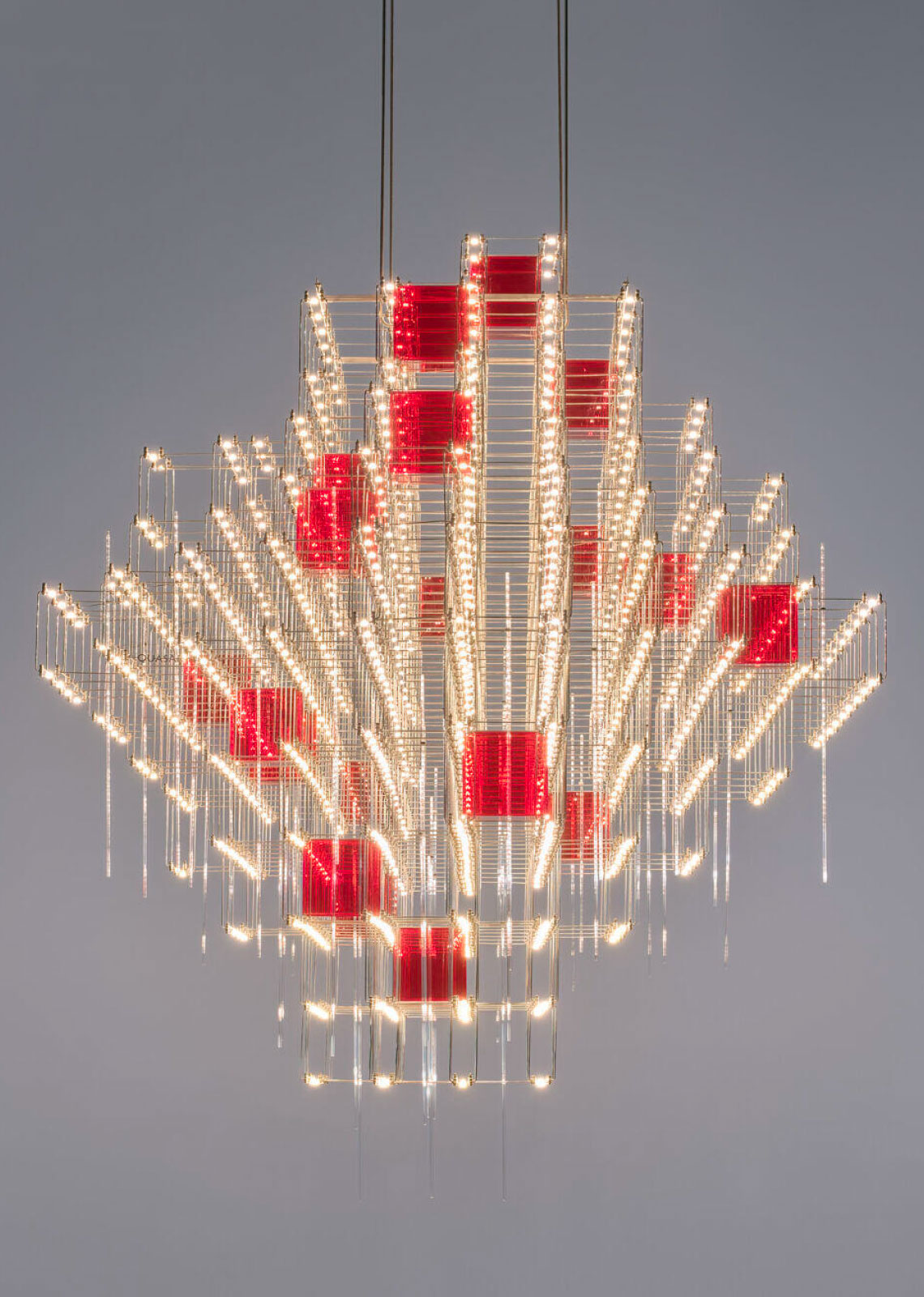 Handmade architectural light sculpture Pollux: structured but still ...