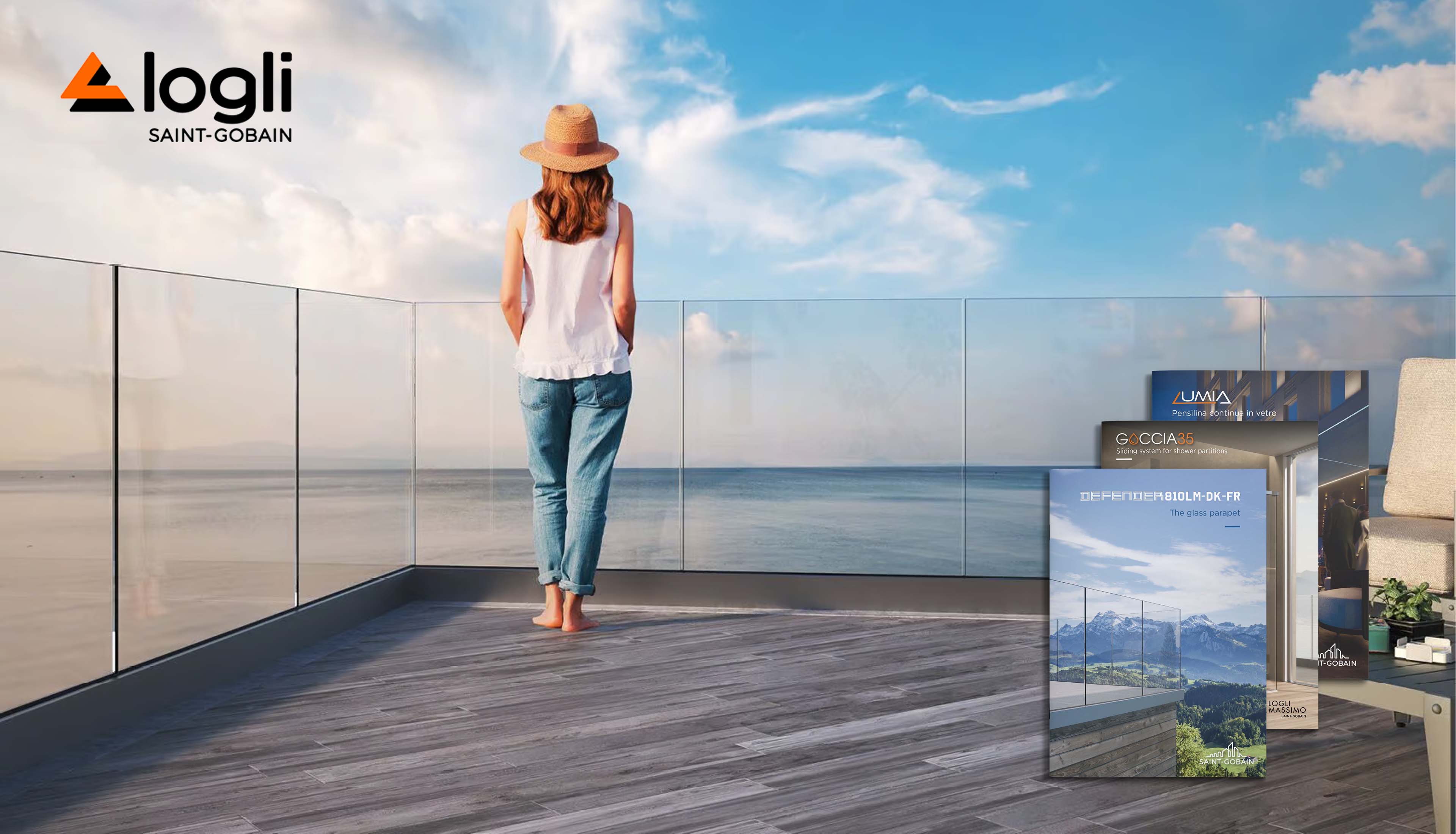 Glass parapets, canopies and slidings systems by Logli