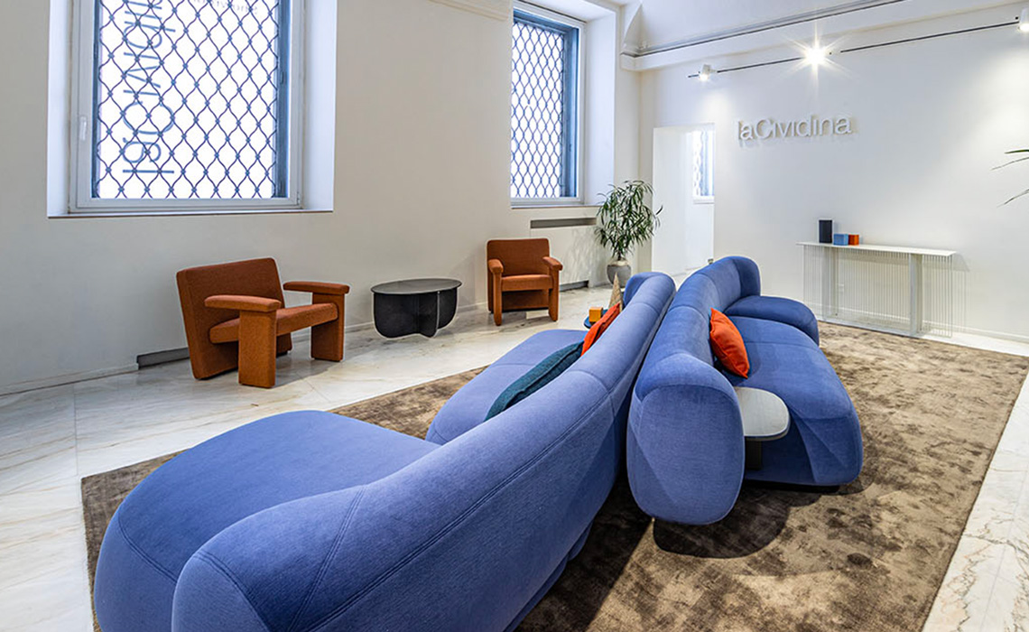 LaCividina seating system Dorothea: compositions through natural evolution