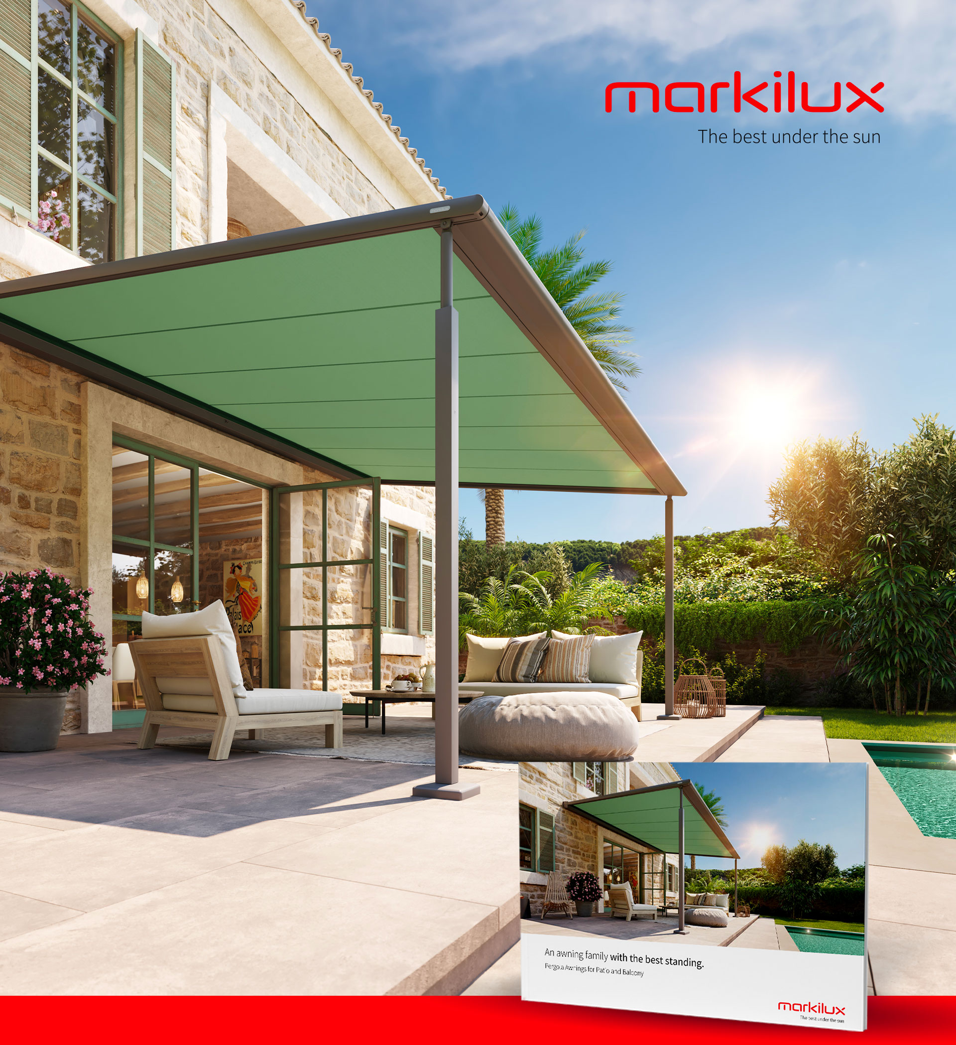 Cubic pergola by markilux: functional design and higher wind resistance