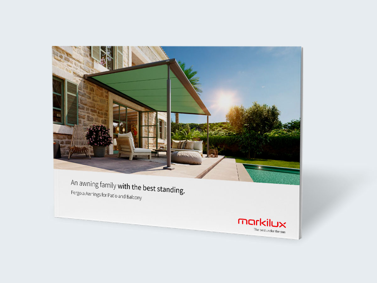 Cubic pergola by markilux: functional design and higher wind resistance