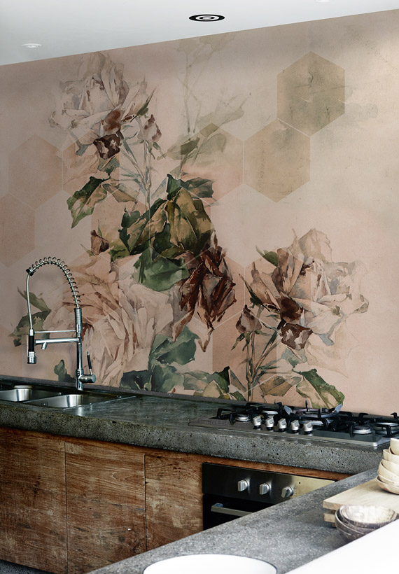 Waterproof wallpaper for bathroom: WET System by Wall&decò