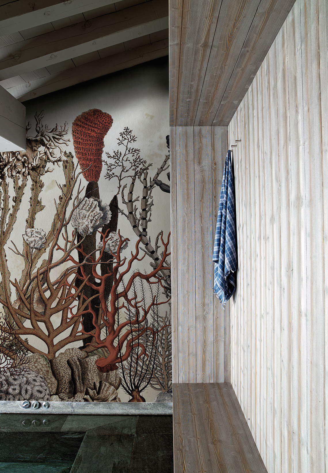 Waterproof wallpaper for bathroom: WET System by Wall&decò