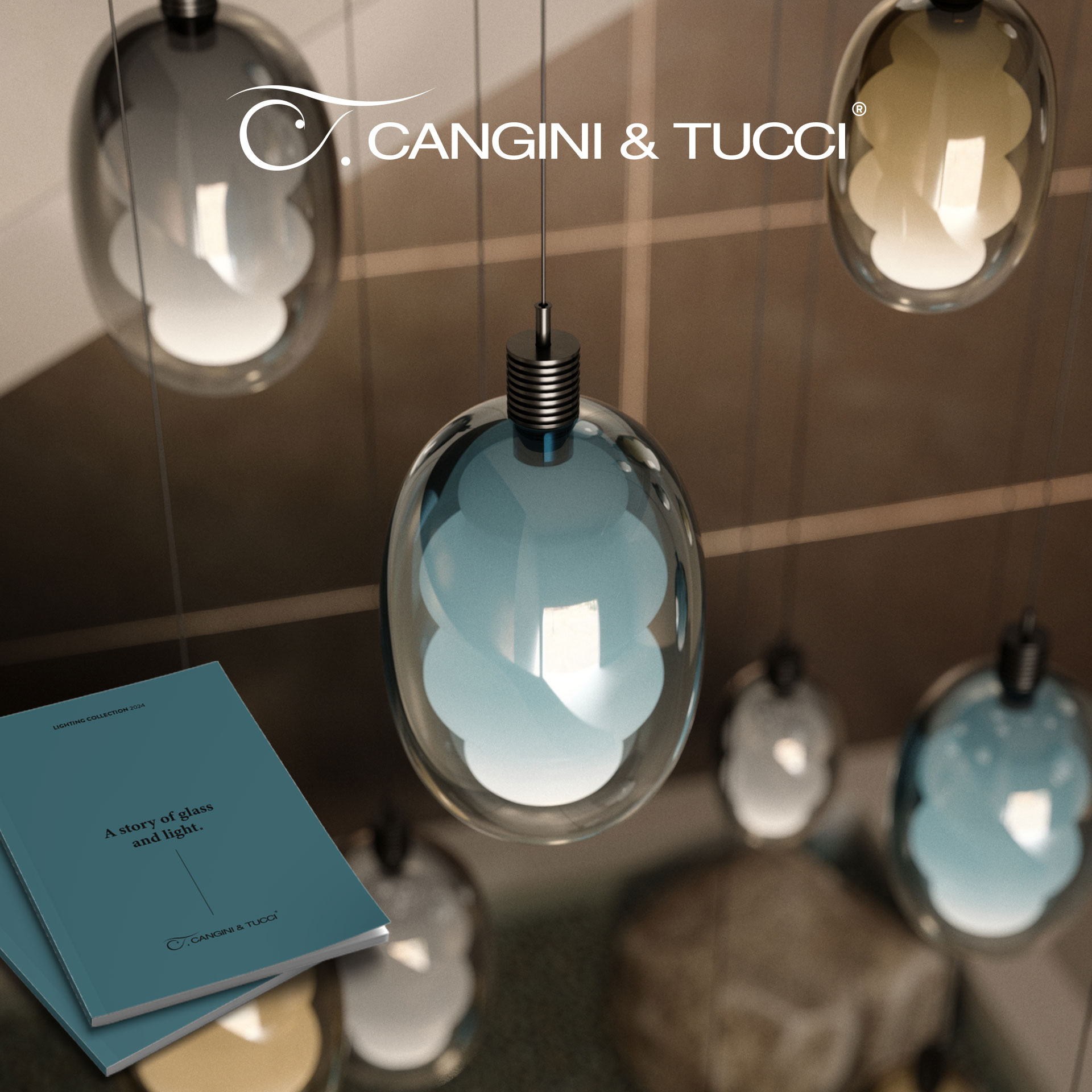 Blown glass lighting, discover the latest creations by Cangini & Tucci