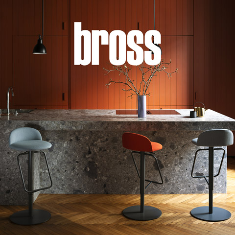 Bross stools: versatility and customization, for living and hospitality