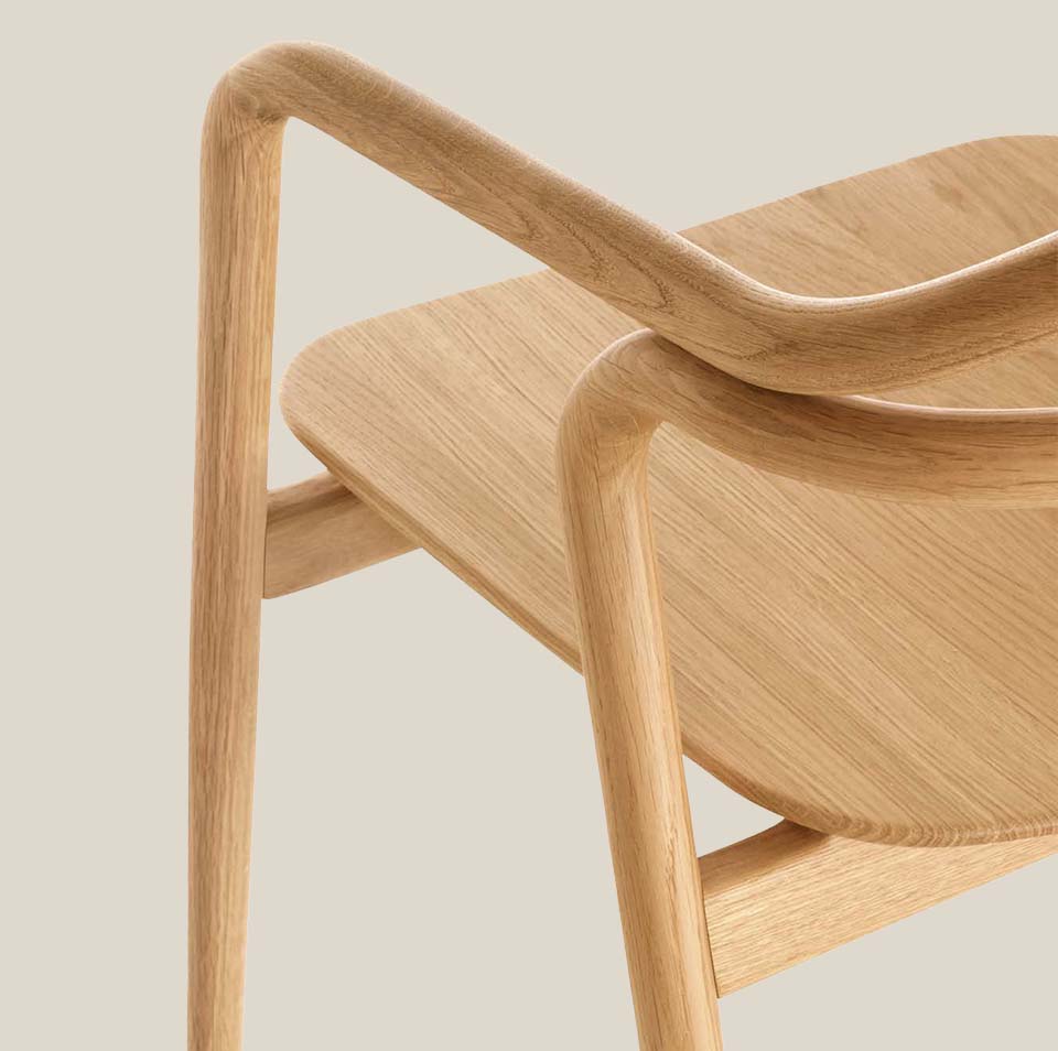 Tacta, a new solid wood chair signed John Pawson for Passoni Design