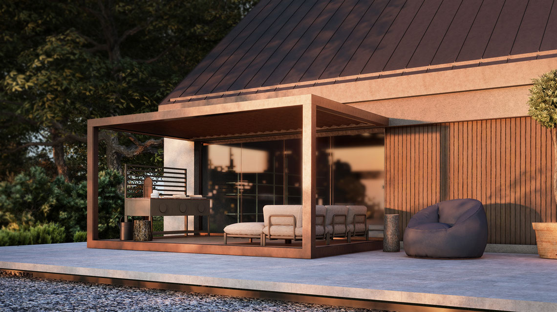 Solar Breaker: sun protection solutions with photovoltaics. Colourful ...