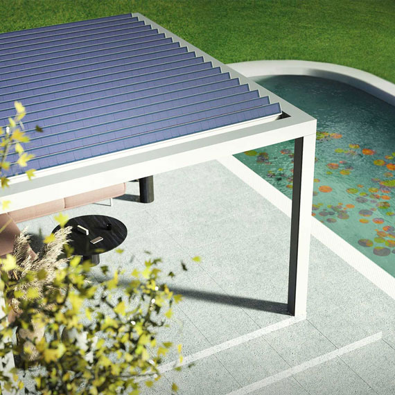 Solar Breaker: sun protection solutions with photovoltaics. Colourful ...