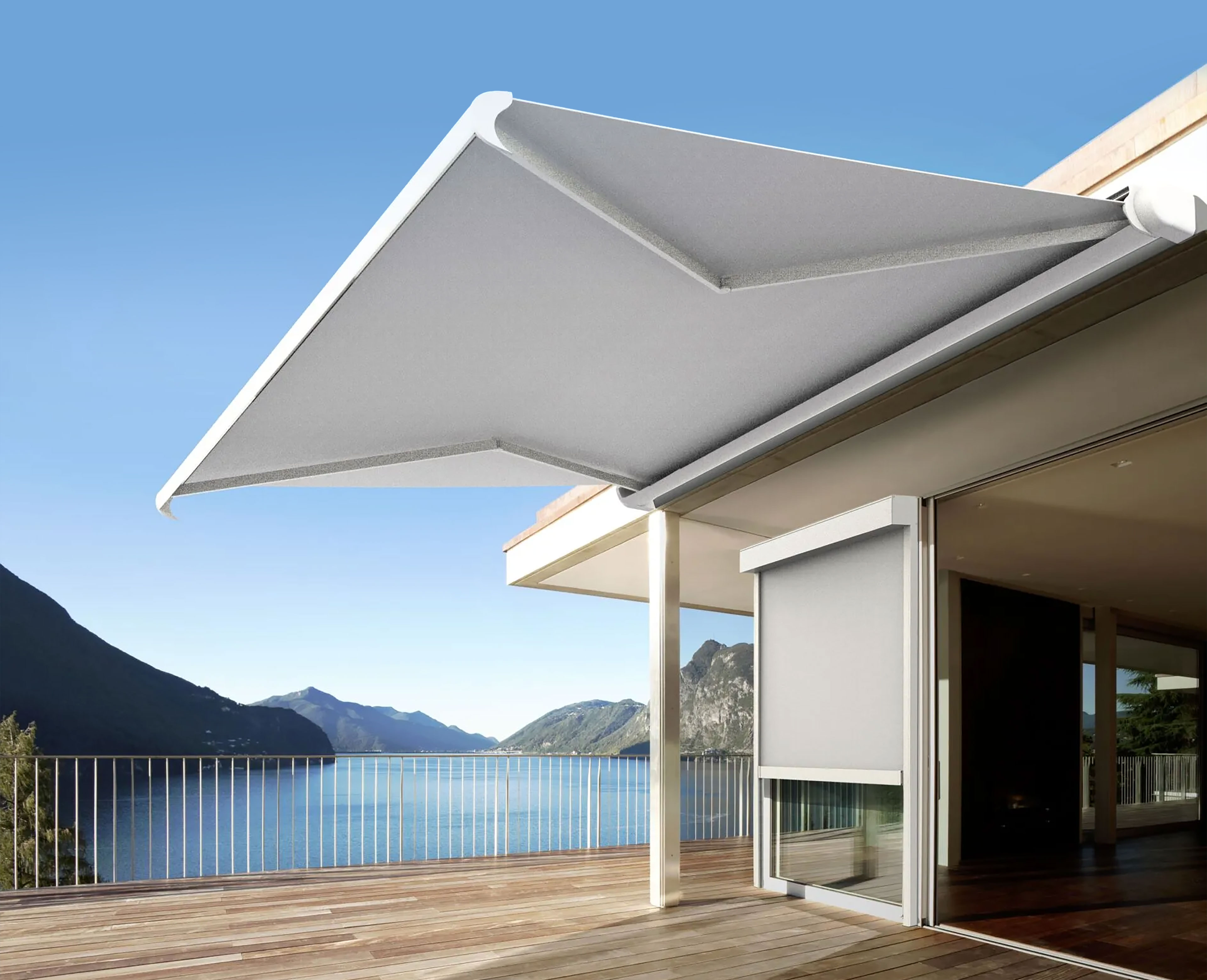 Solar Breaker: sun protection solutions with photovoltaics. Colourful ...