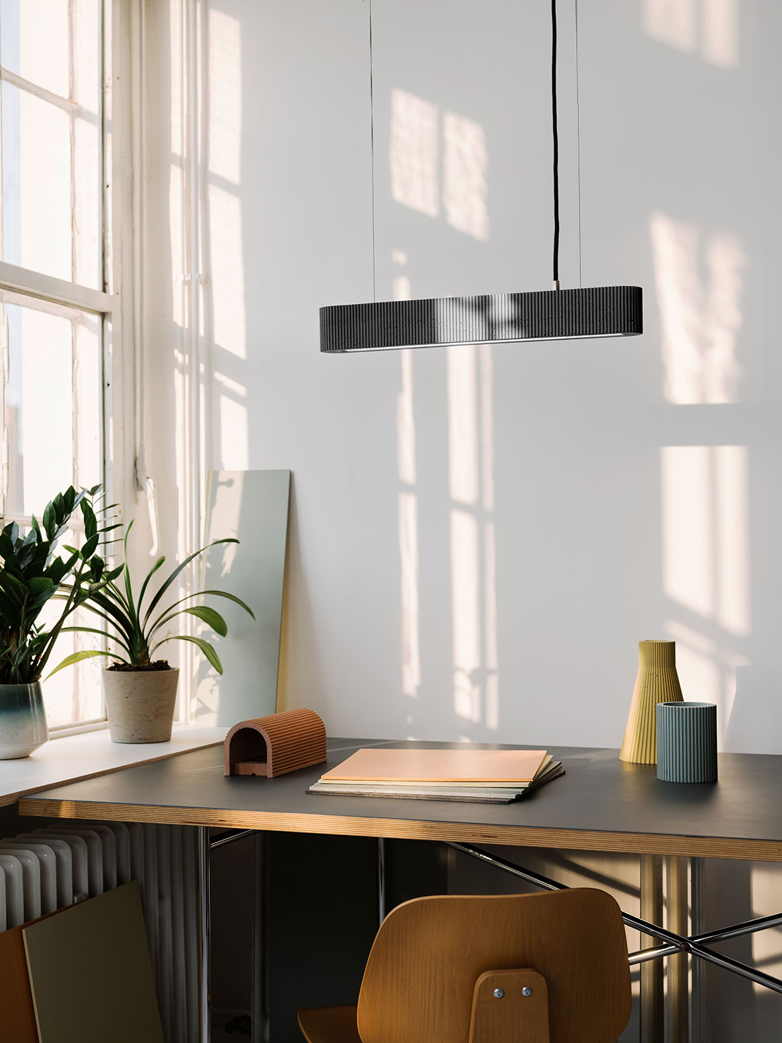 The new S series from Gantlights: Pleated lights in pastel