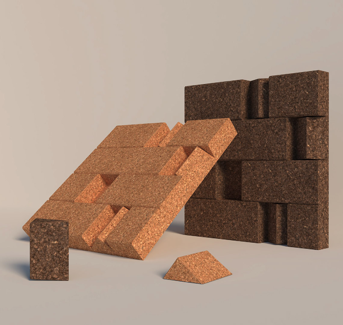 Cork tiles: create an acoustic wall with all natural, sustainable elements