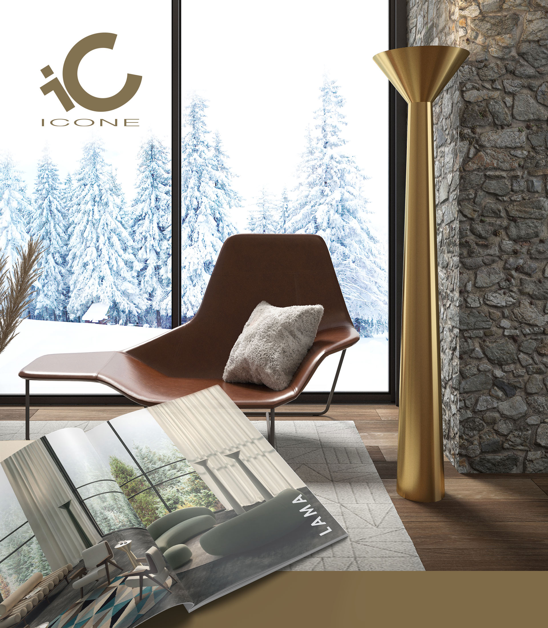 ICONE lamp collection in different finishes for all environments