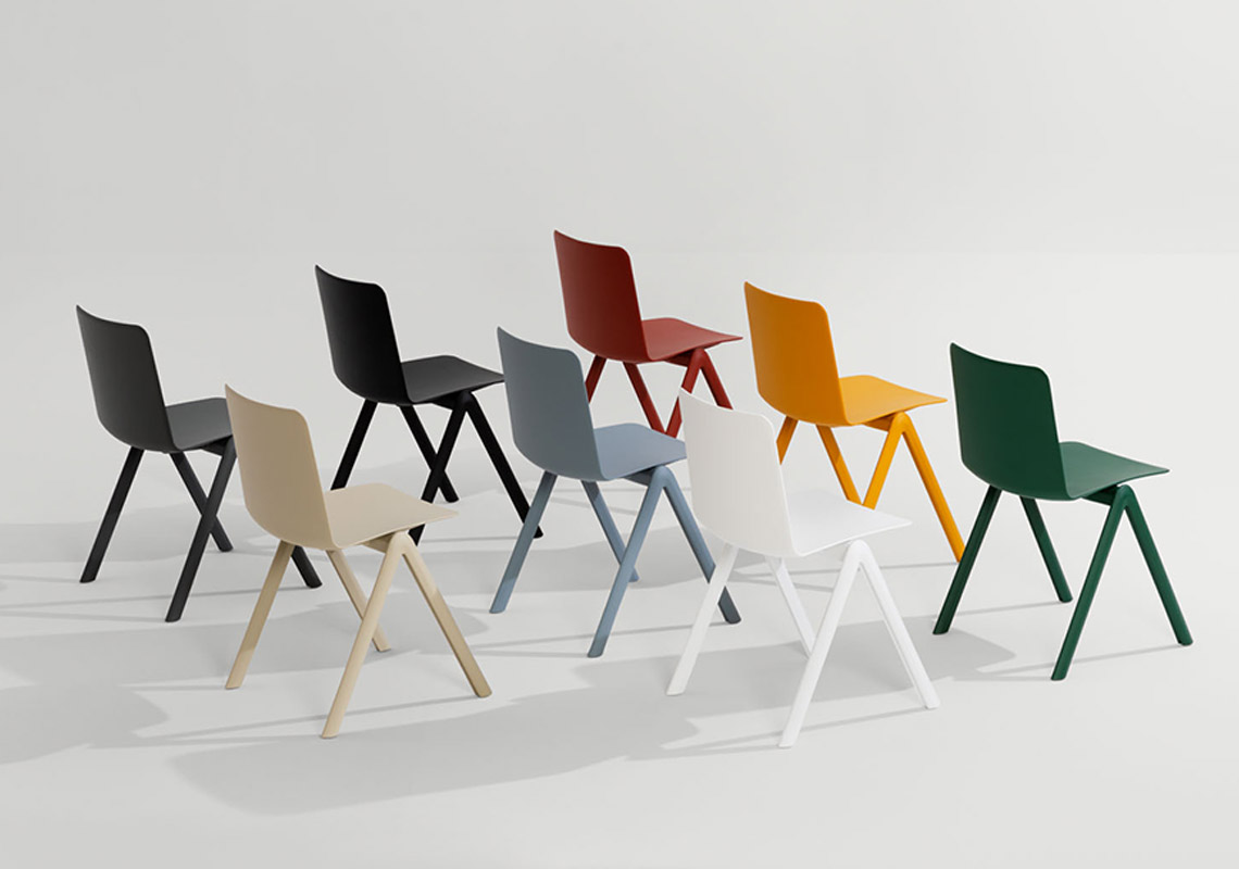 The perfect union between lightness and functionality: Stack chair by Midj