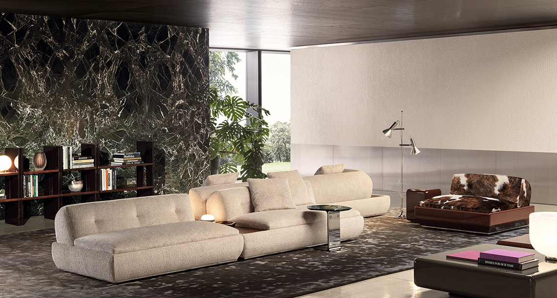 Minotti Supermoon seating system, unprecedented compositional freedom