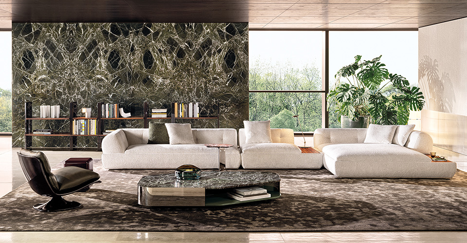 Minotti Supermoon seating system, unprecedented compositional freedom