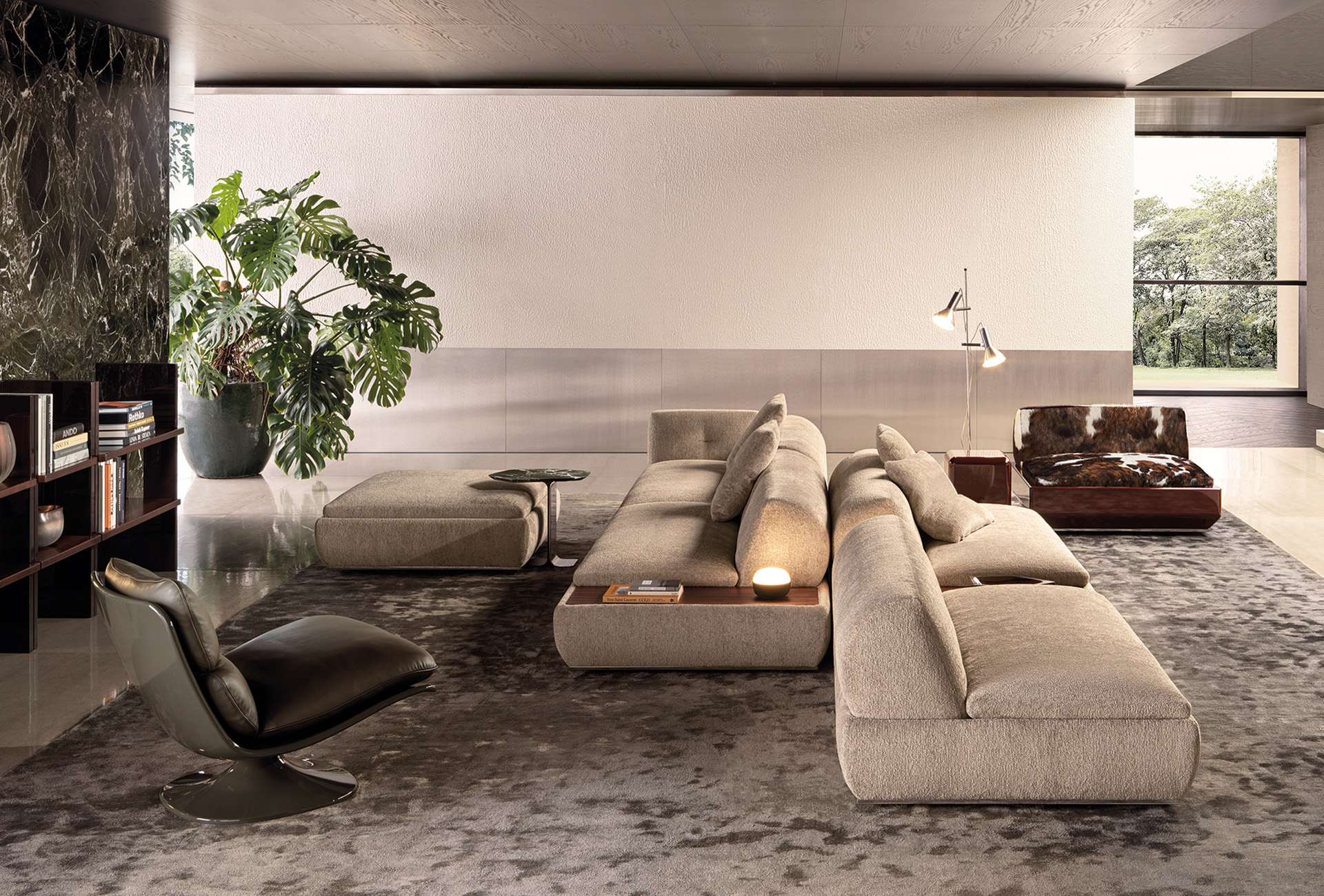 Minotti Supermoon seating system, unprecedented compositional freedom