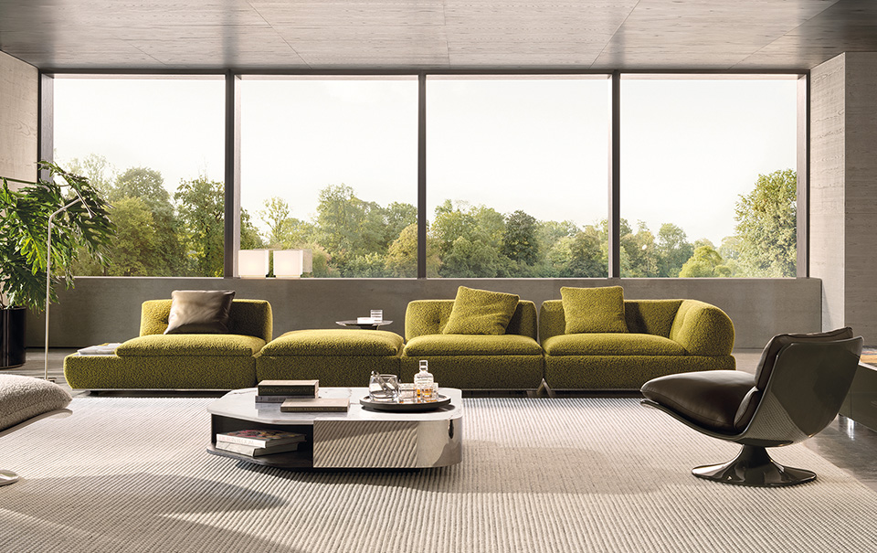 Minotti Supermoon seating system, unprecedented compositional freedom