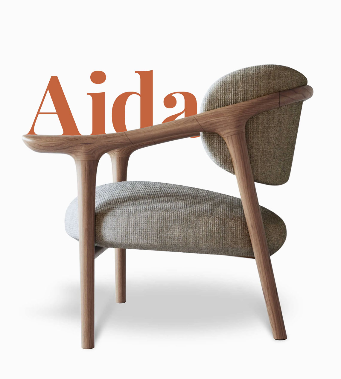 Aida armchair and Bitta coffee tables: wood in harmony - Morelato