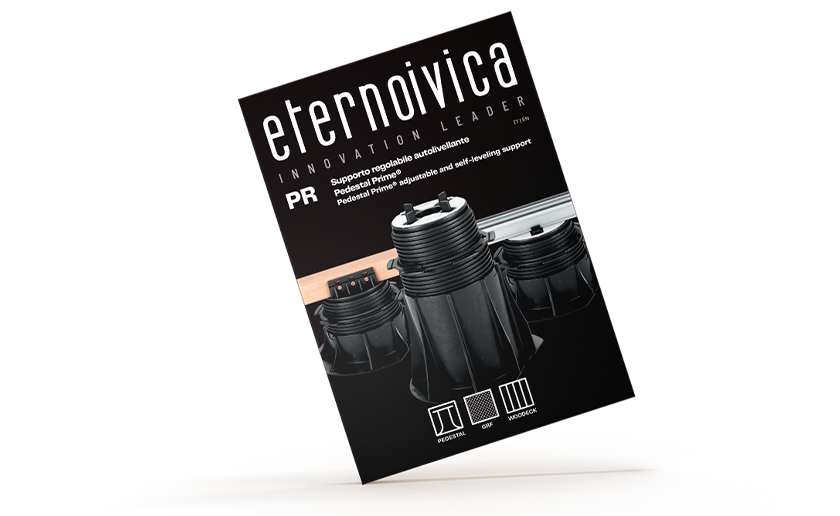 Pedestal Prime adjustable and self-levelling support by Eterno Ivica: speeds up the laying phase