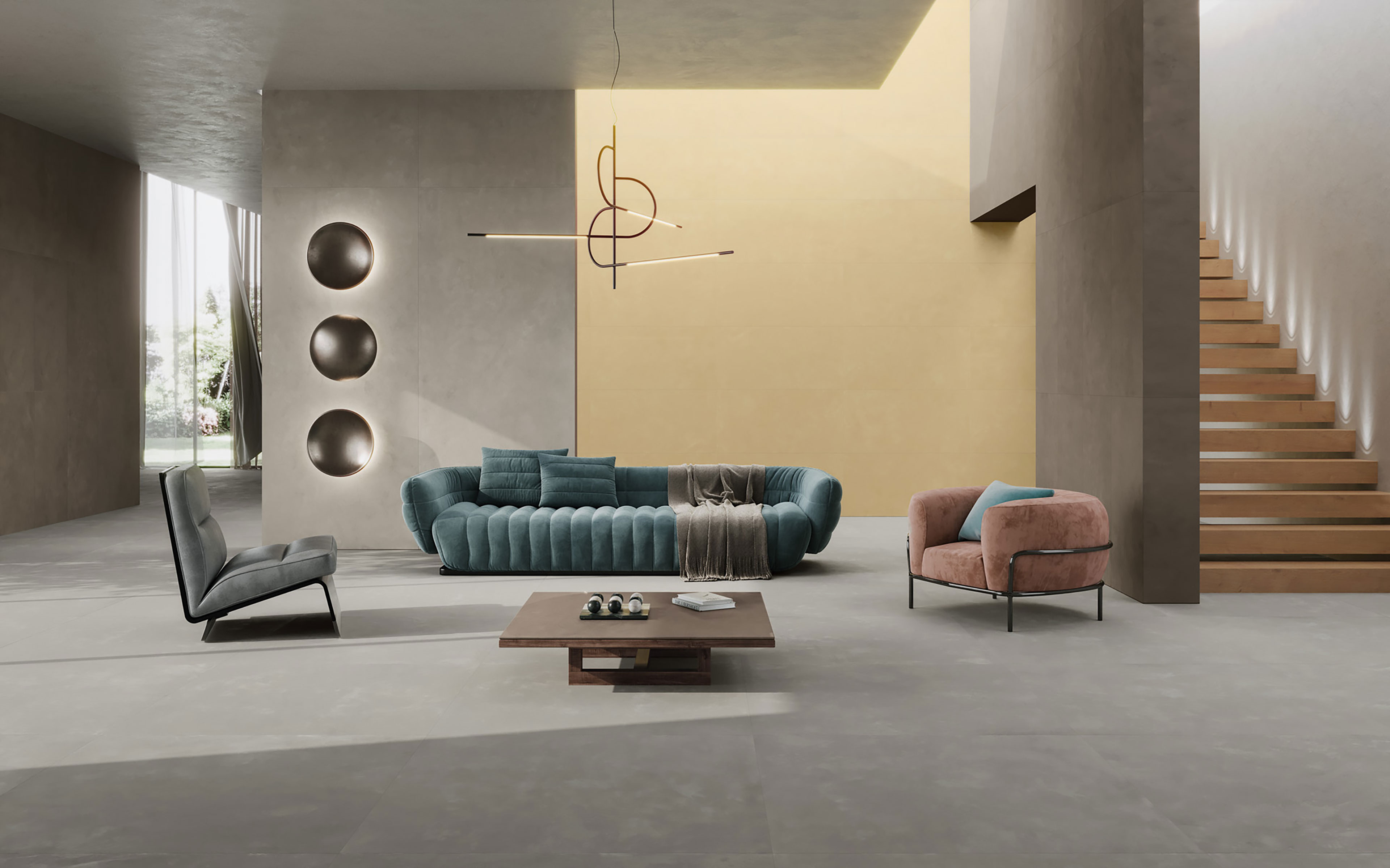 Concrete-resin Join by Ceramiche Caesar. Design shaped by imagination