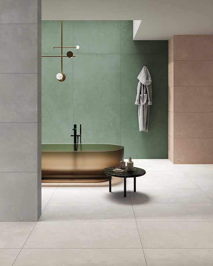 Concrete-resin Join by Ceramiche Caesar. Design shaped by imagination