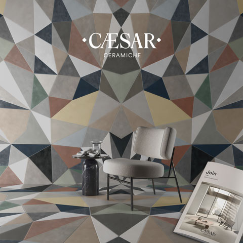 Concrete-resin Join by Ceramiche Caesar. Design shaped by imagination