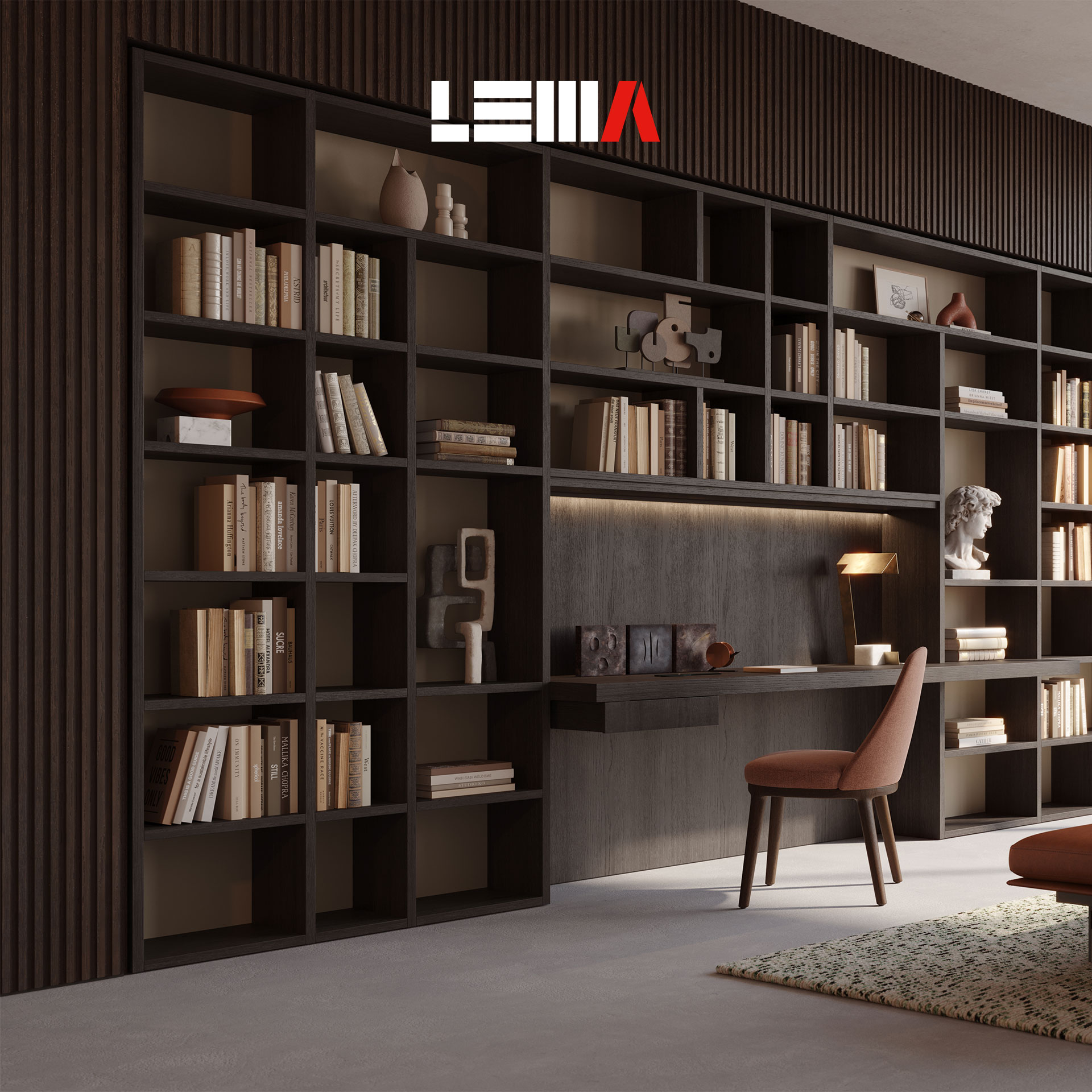 LEMA, Selecta Bookcase: multifunctional wall suitable for any environment