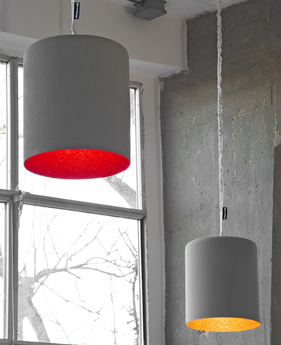 Bin pendant lamp by In-es.artdesign: different textures and fine materials
