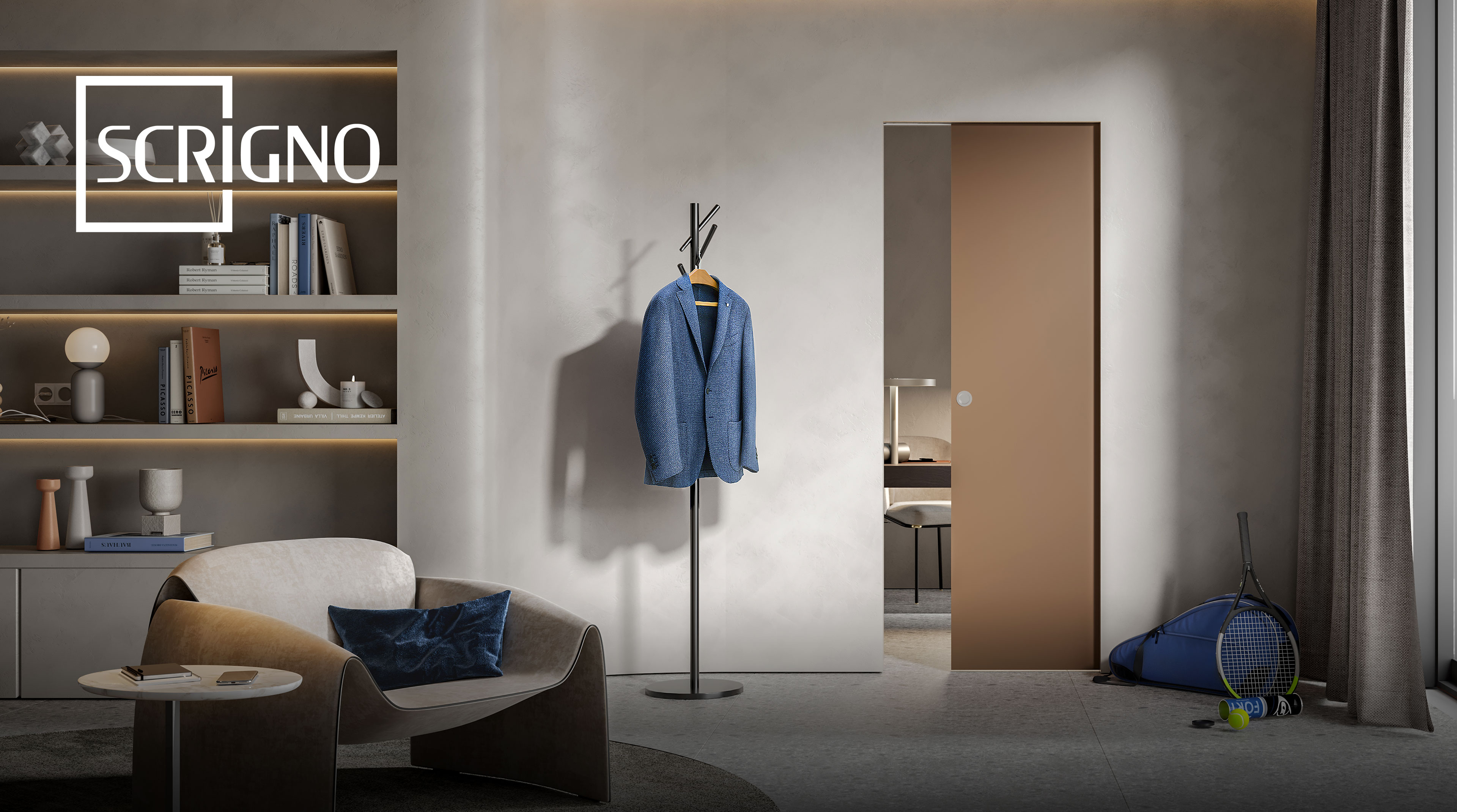 Scrigno flush fitting counter frame with magnetic levitation Magnifico Fit