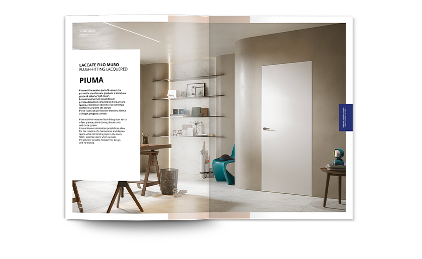 Flush-fitting door with soft closing. Discover the quiet system by Scrigno