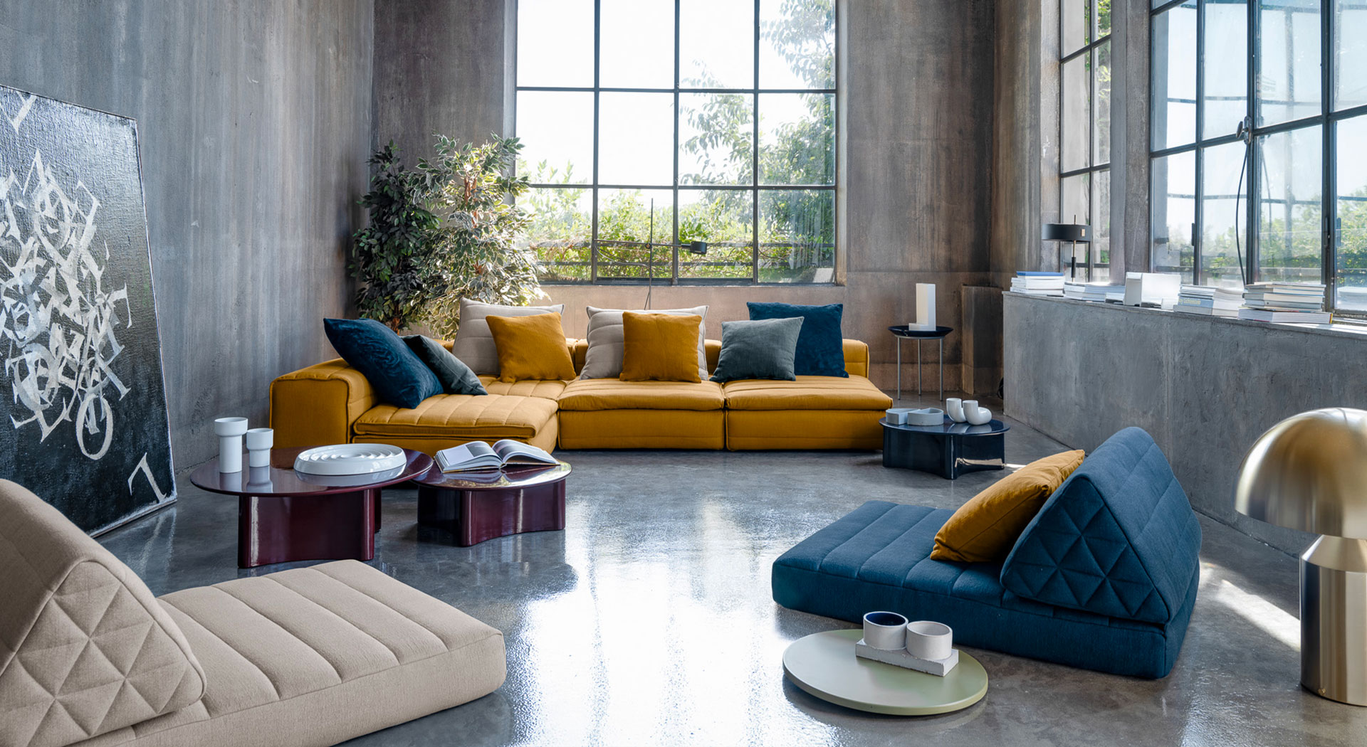 Samet system by Gervasoni: the modular sofa without rules