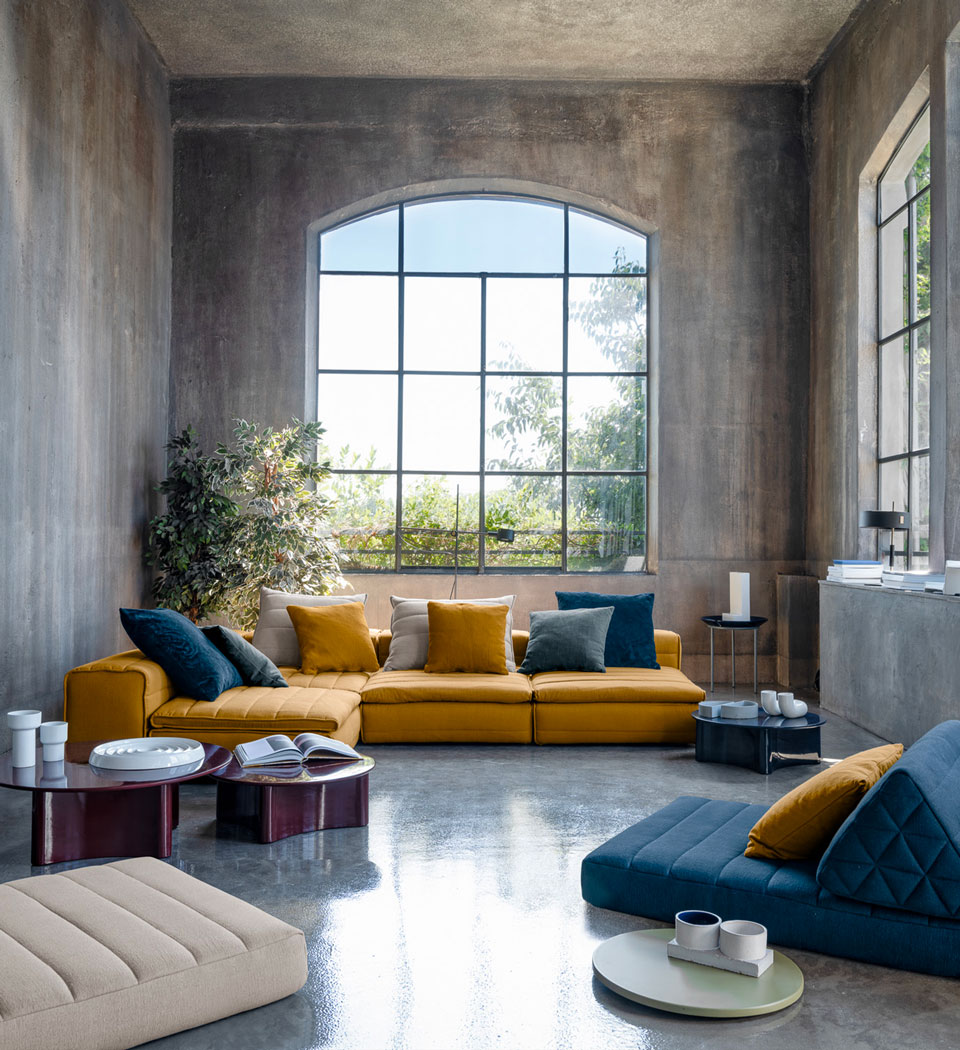 Samet system by Gervasoni: the modular sofa without rules