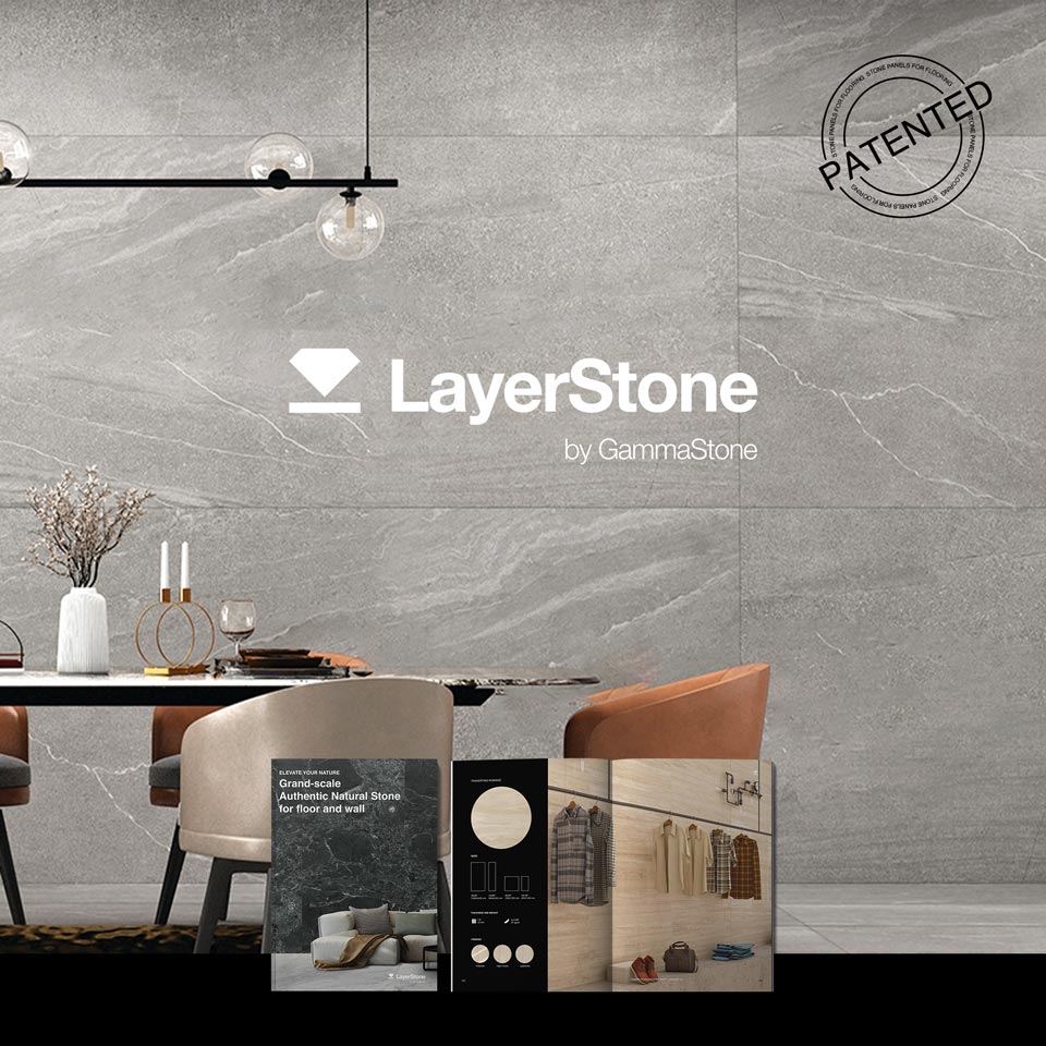 LayerStone: grand-scale authentic natural stone for floor and wall