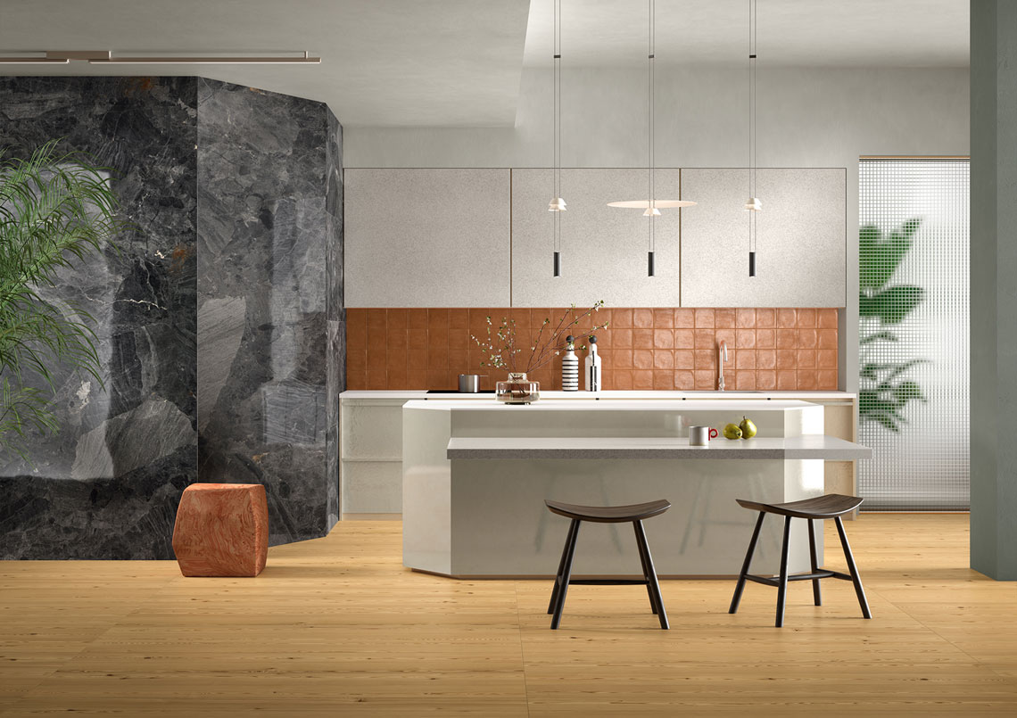 Ceramic floor and wall tiles: REBORN by Revigres. The line connecting ...