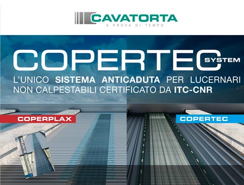 Sistema di protezione anticaduta per lucernari non calpestabili certificato ITC-CNR