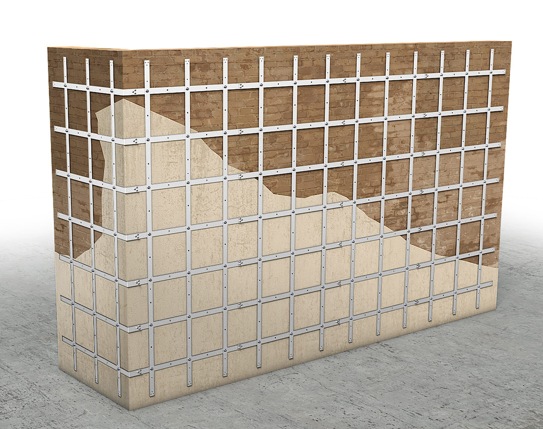 Il rinforzo sismico a secco applicabile sull'intonaco esistente