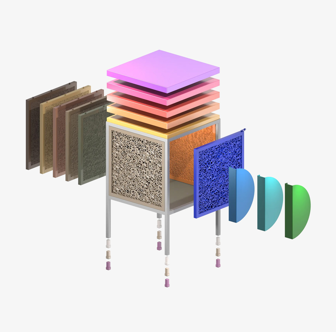 Furniture and wall art crafted from aluminium foam - DBE.FURNITURE