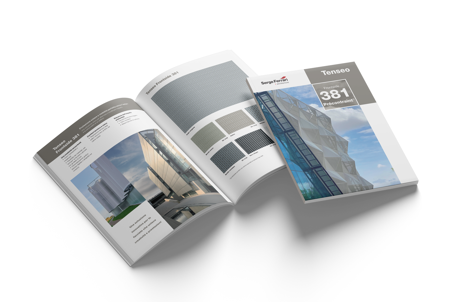 Mesh-structure membrane for textile facades: Tenseo Frontside 381 by ...