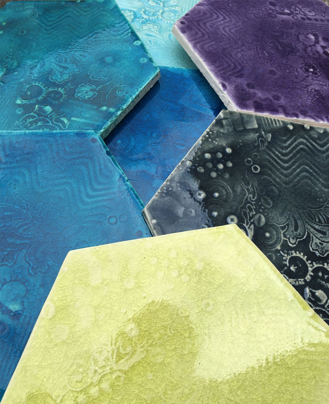 Italian handmade ceramic wall tiles: Acquariodue Metamorphosis