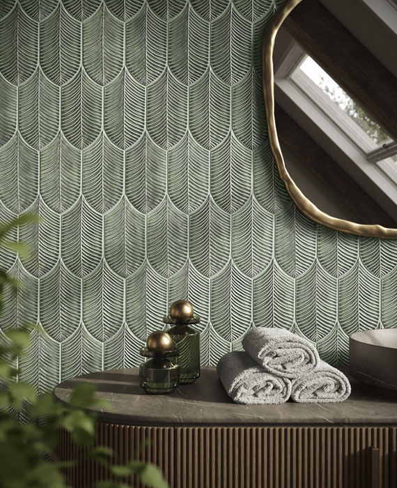 Italian handmade ceramic wall tiles: Acquariodue Metamorphosis