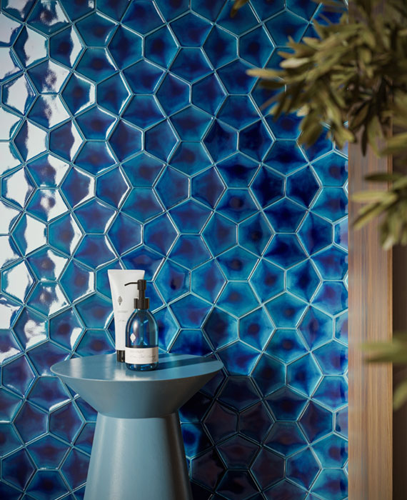 Italian handmade ceramic wall tiles: Acquariodue Metamorphosis