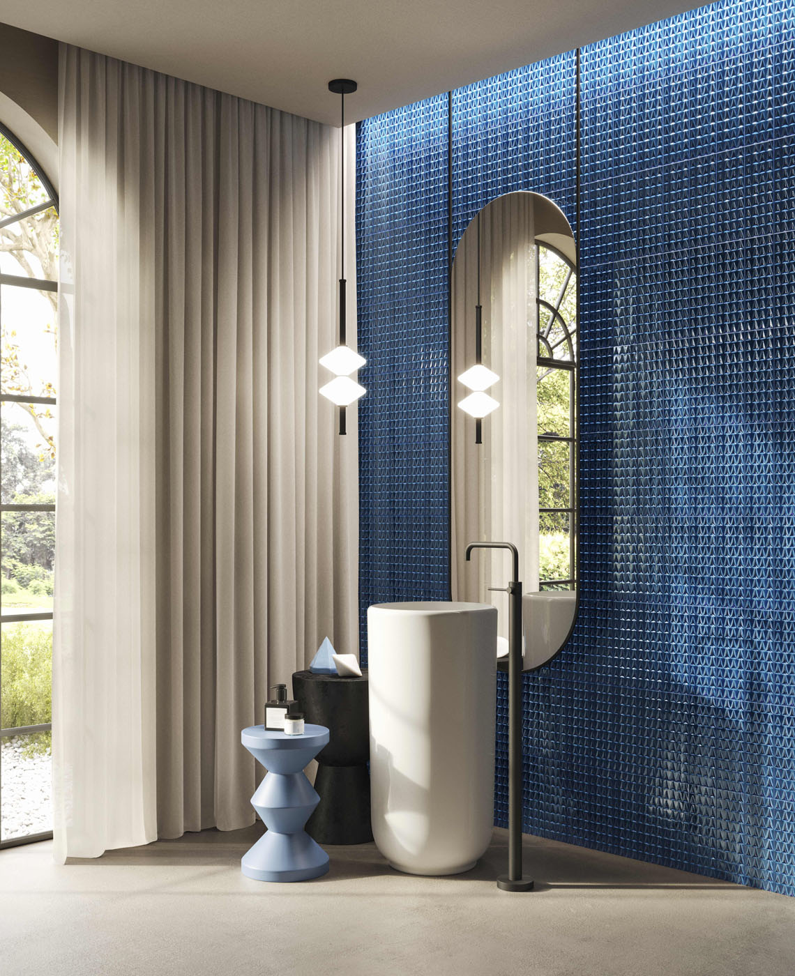 Italian handmade ceramic wall tiles: Acquariodue Metamorphosis