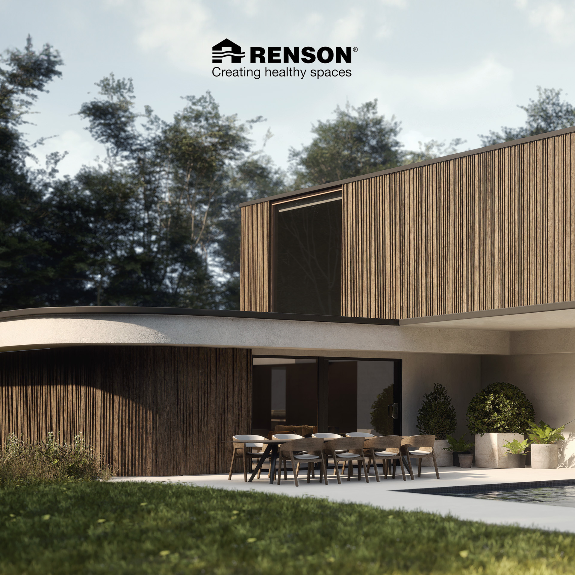 Linarte, the Renson façade cladding: discover the new Wood Design finishes