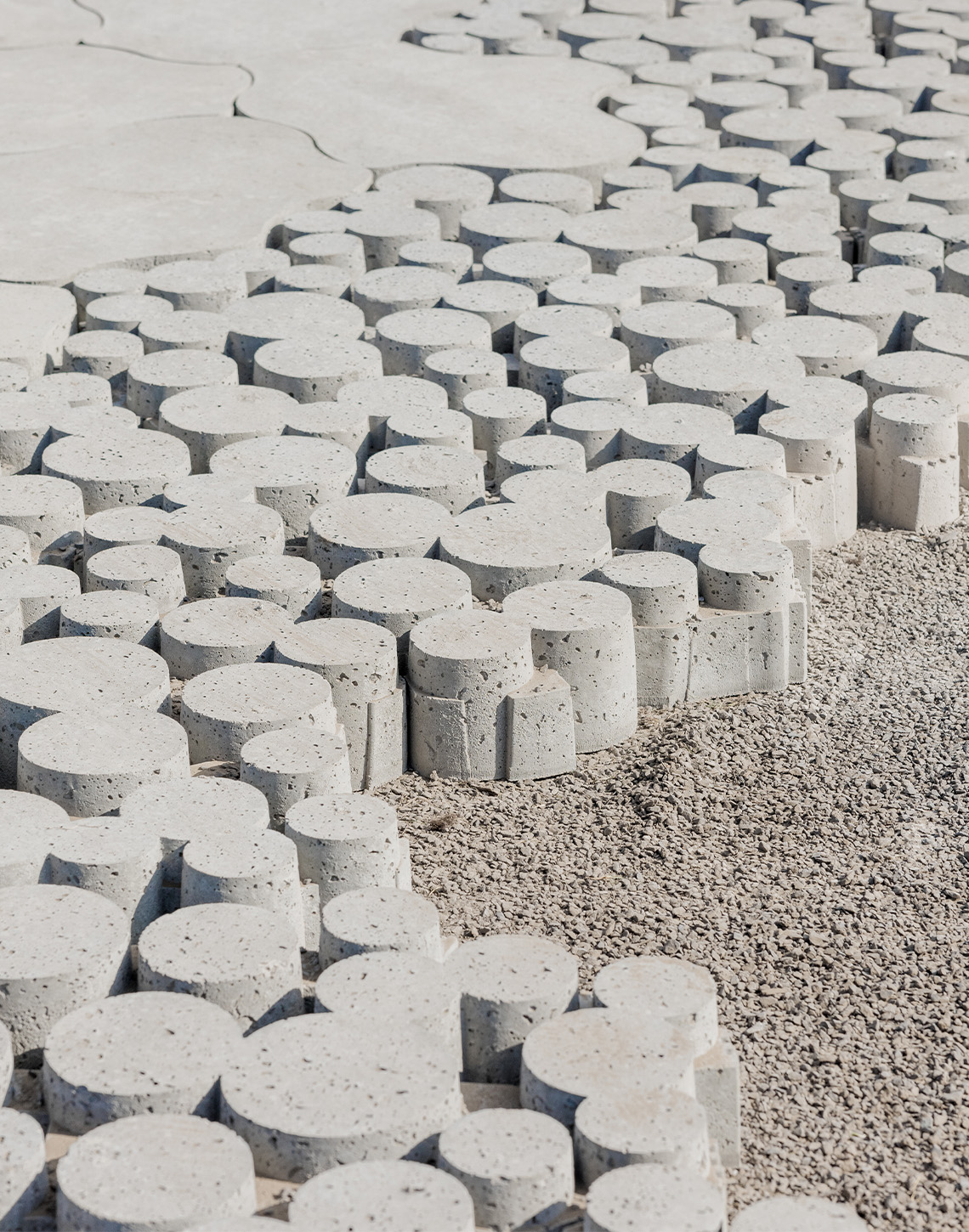 Permeable grass pavers with organic shapes for creative outdoor spaces ...