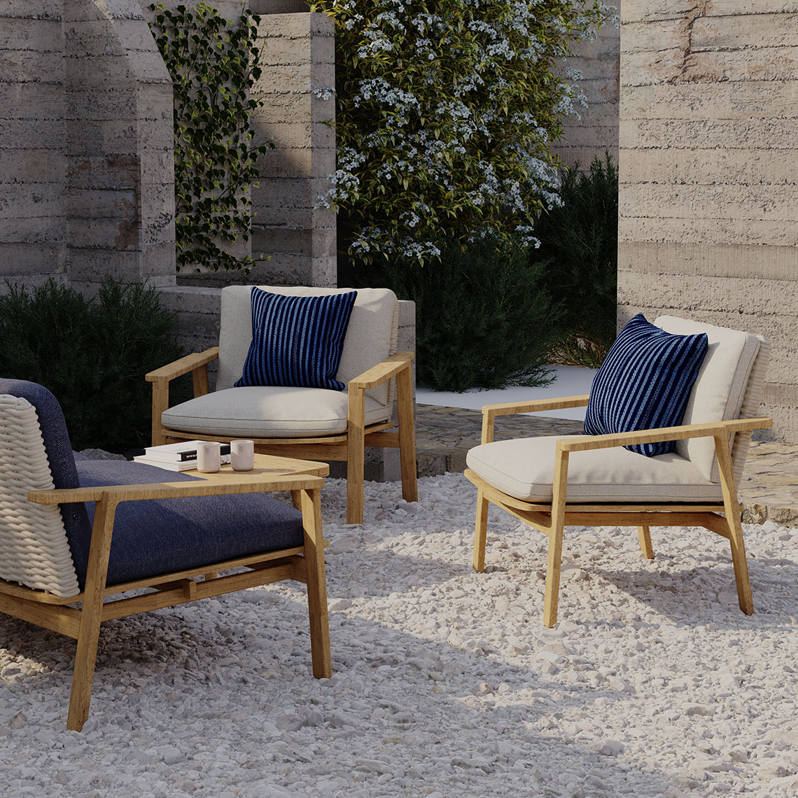 YAAZ, DENK outdoor collection: seats with generous volumes and large ...